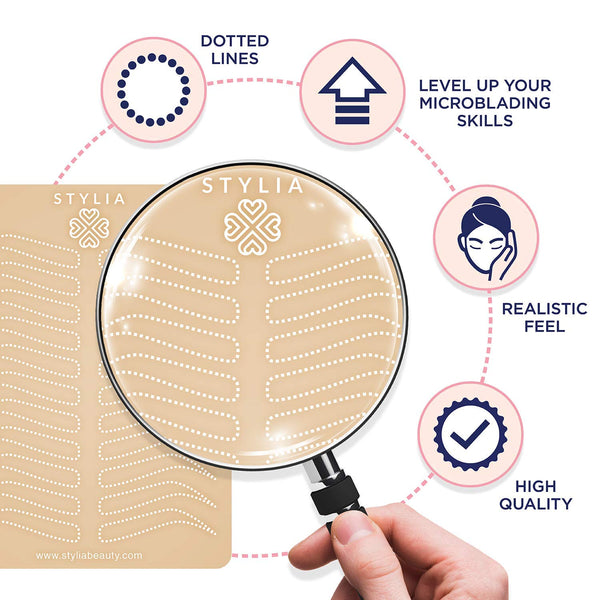 White Ink-less Double Sided Microblading Practice Skins - Stylia Beauty